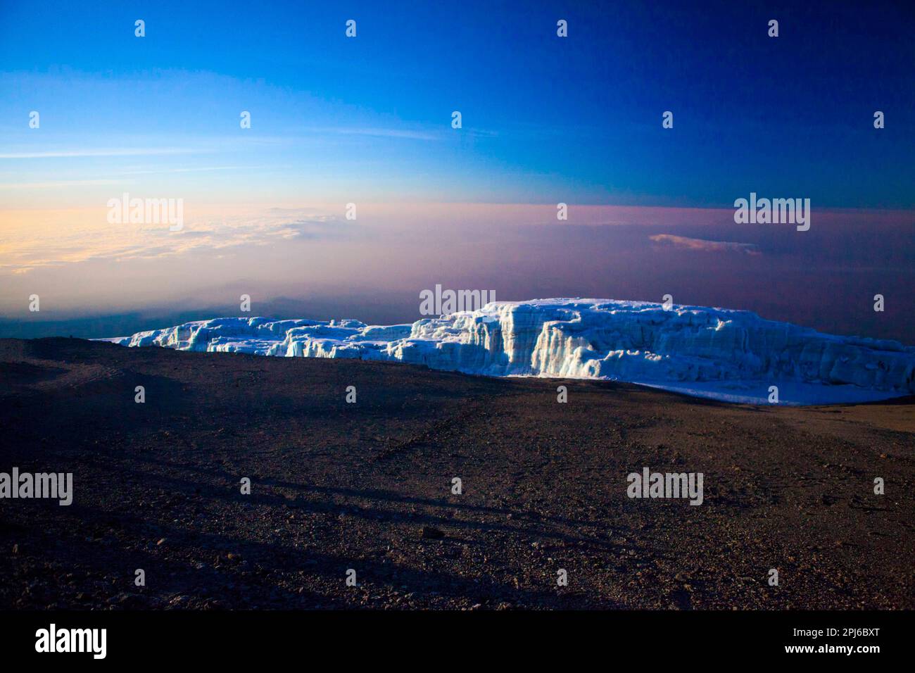 Mount Kilimanjaro summit at sunrise, Tanzania Stock Photo - Alamy