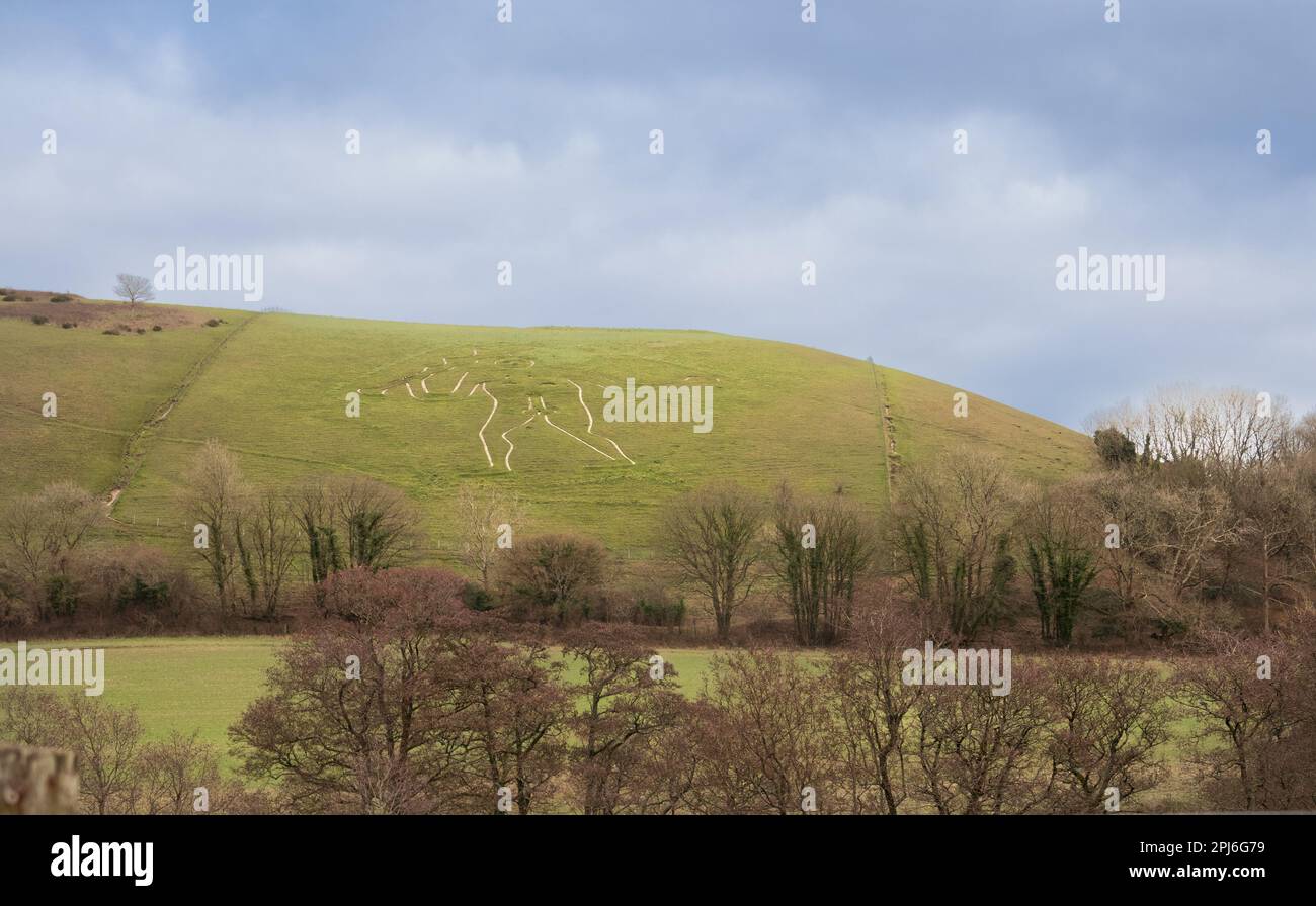 Cerne Giant on hillside near Cerne Abbas Dorset England Stock Photo - Alamy