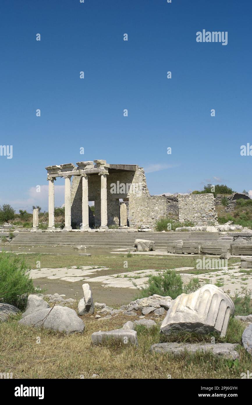 Pillared House, Assembly Hall, Stoa, Miletus, Turkey Stock Photo - Alamy