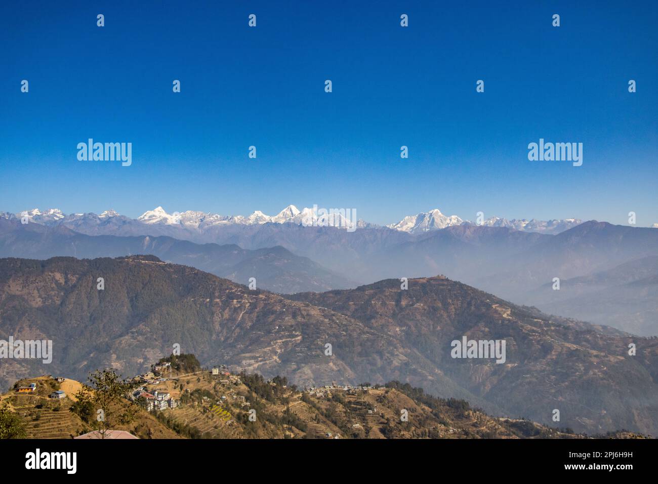 Beautiful HImalayan Mountain Range Ganesh, Langtang, Everest, HImal ...