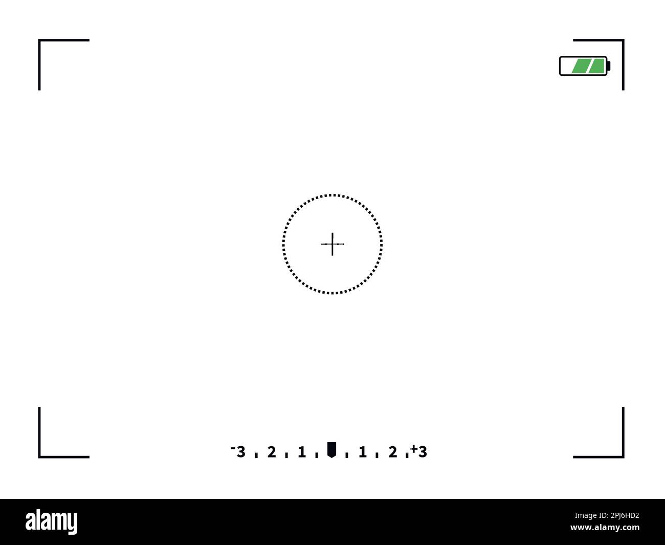 Camera horizontal viewfinder template on White background. Vector photo ...