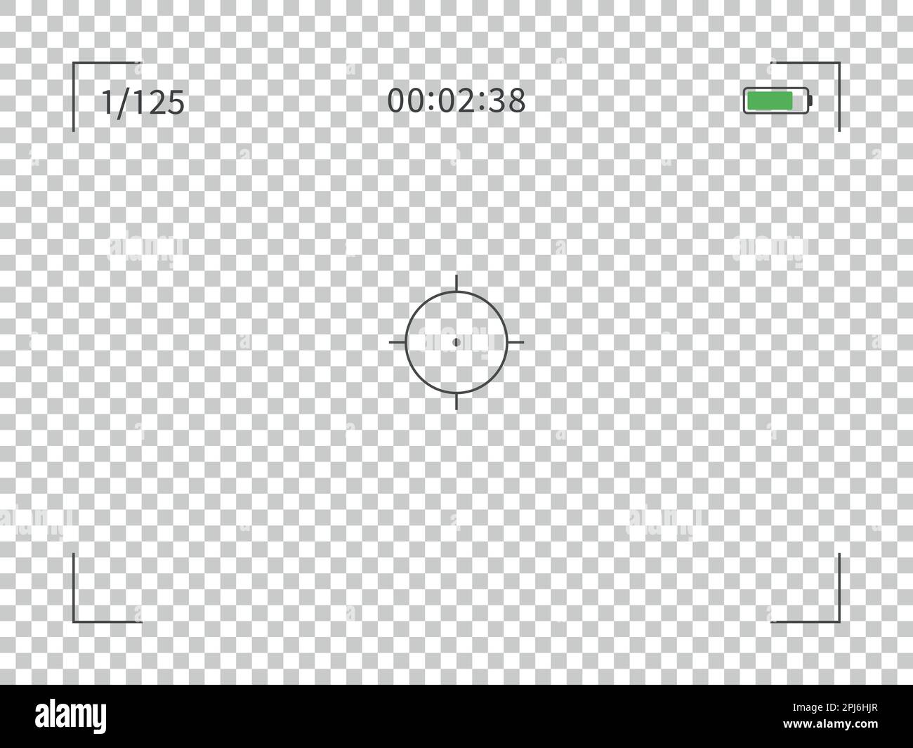 Vector photo camera frame viewfinder screen of video recorder digital ...