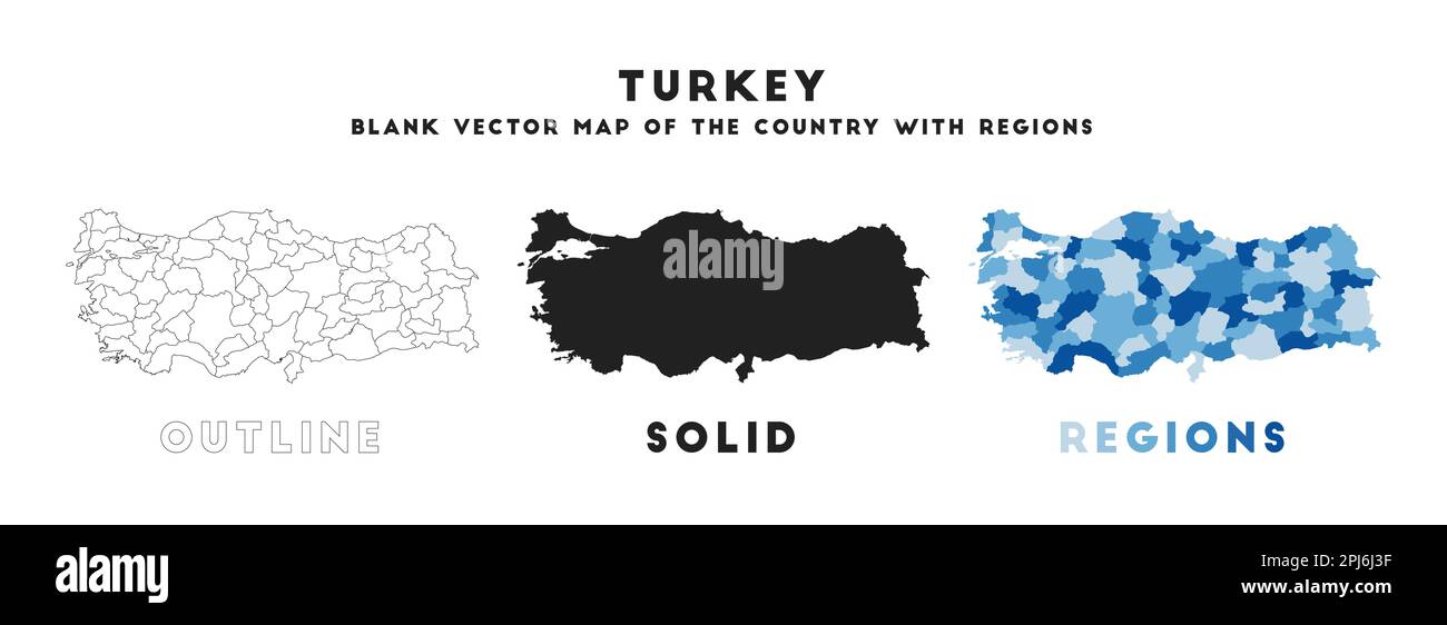Turkey map. Borders of Turkey for your infographic. Vector country ...