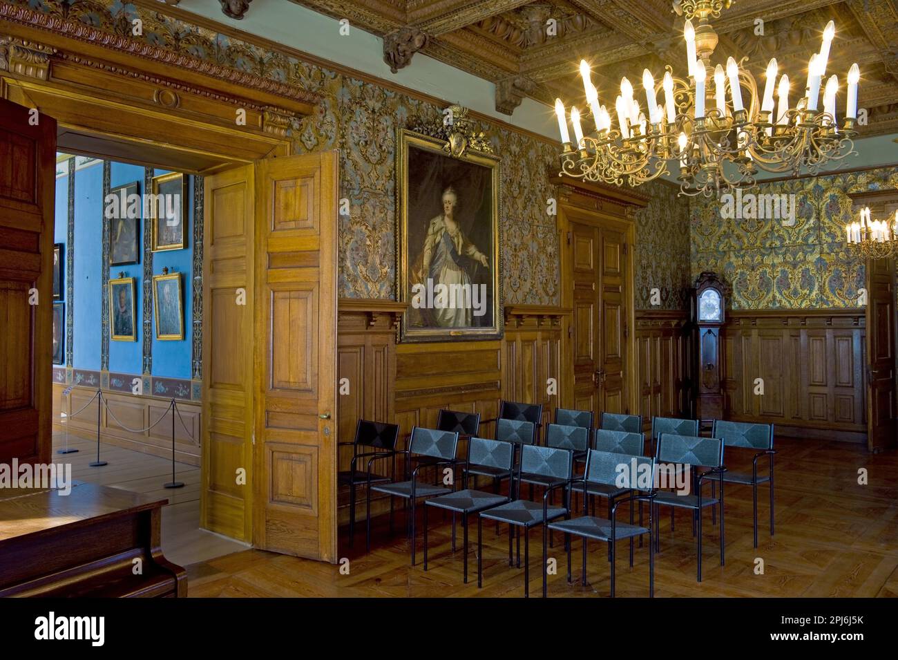 The Audience Hall in Jever Castle, Friesland, Germany Stock Photo - Alamy