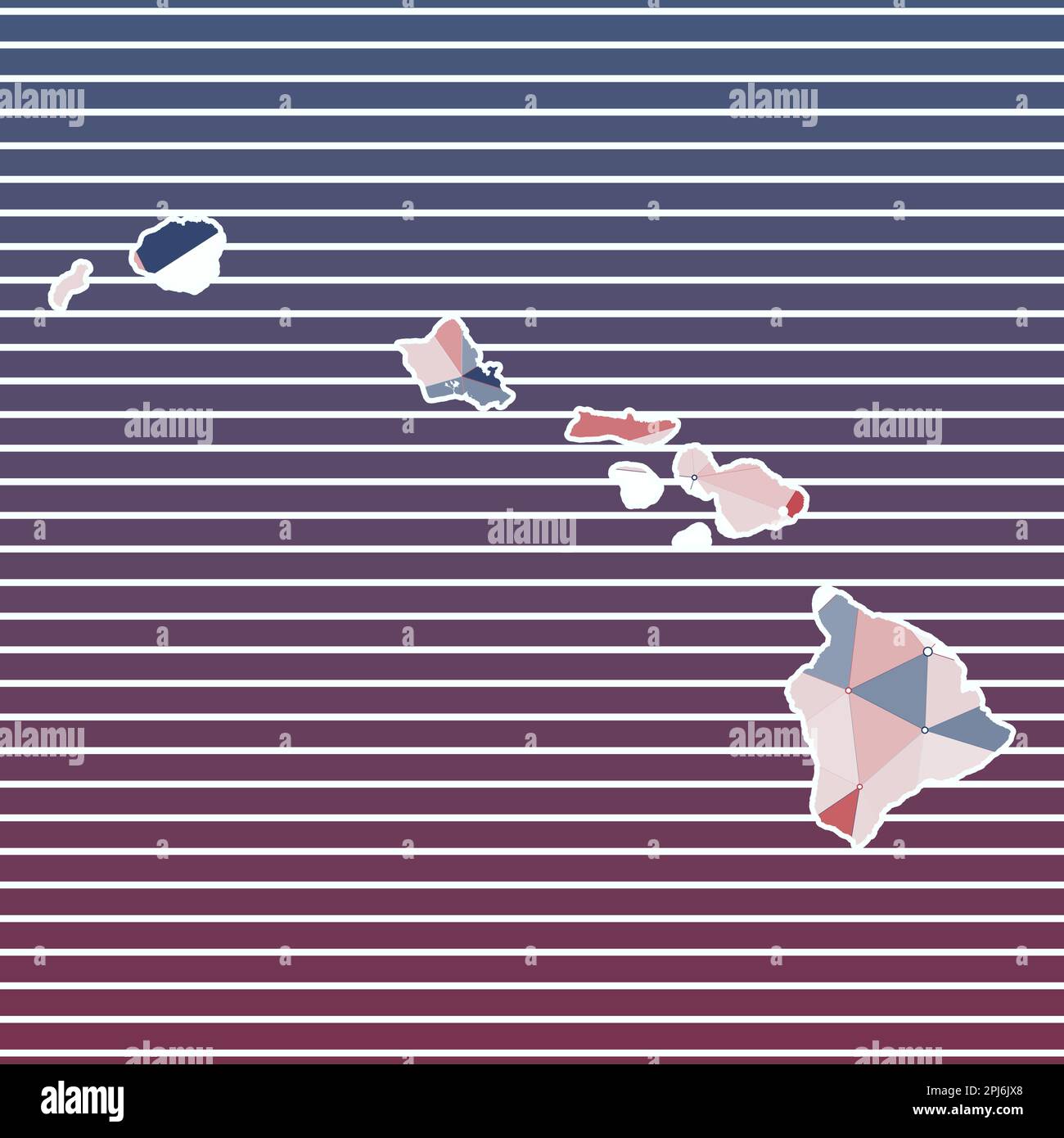 Hawaii vector illustration. Hawaii design on gradient stripes ...