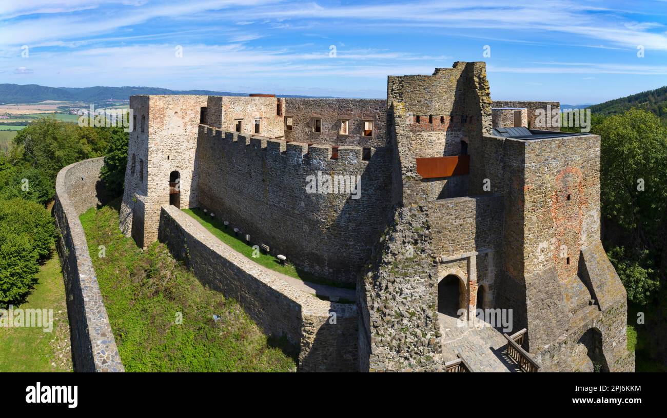 Medieval ruined castle of Helfštýn in Moravia Stock Photo - Alamy
