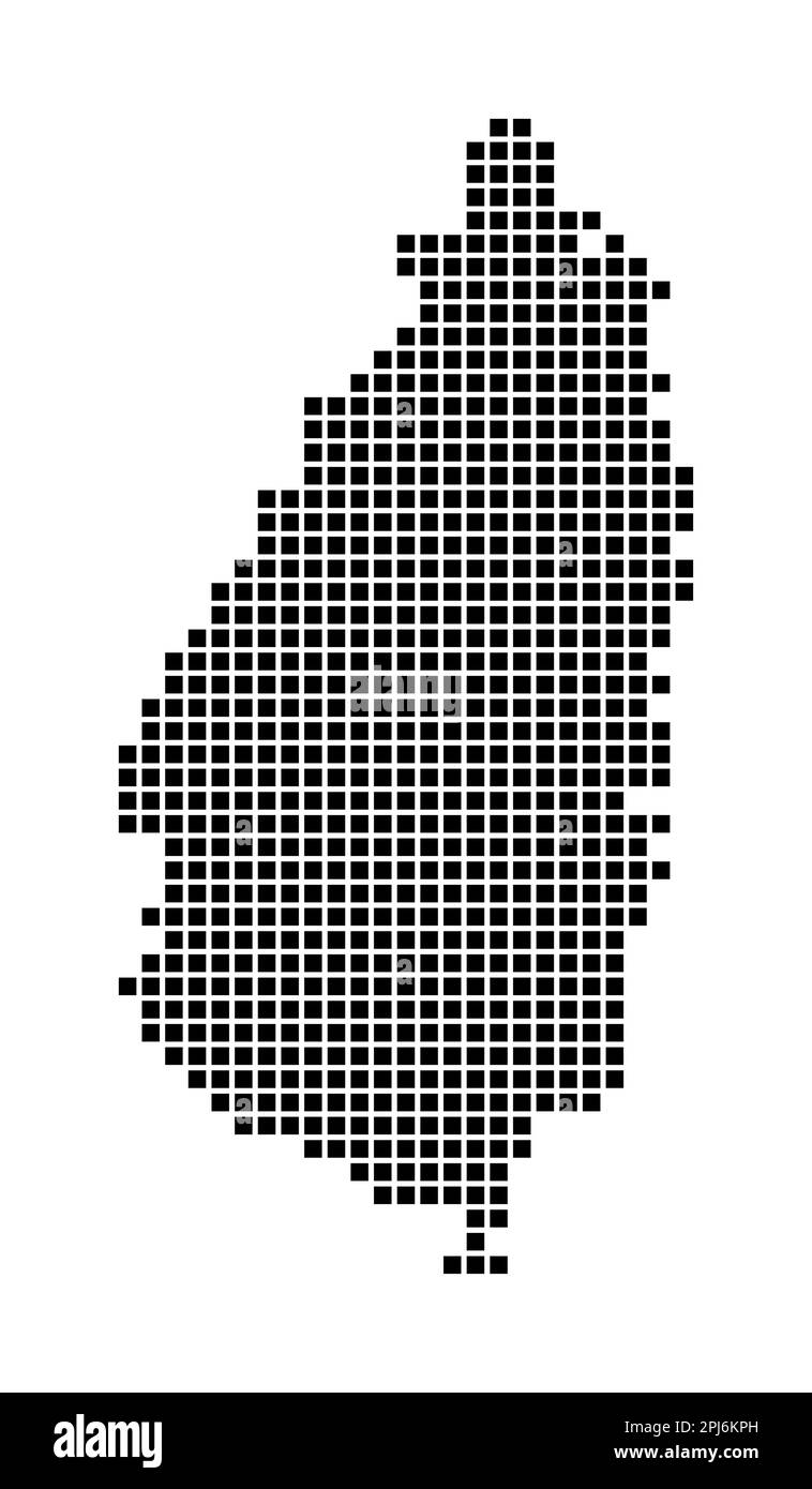 Saint Lucia map. Map of Saint Lucia in dotted style. Borders of the ...