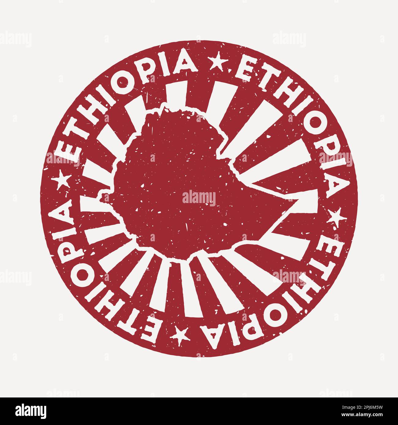 Ethiopia stamp. Travel red rubber stamp with the map of the country ...