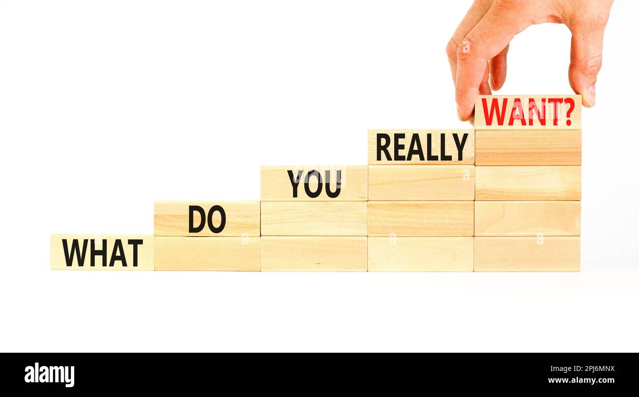 What do you really want symbol. Concept words What do you really want ...