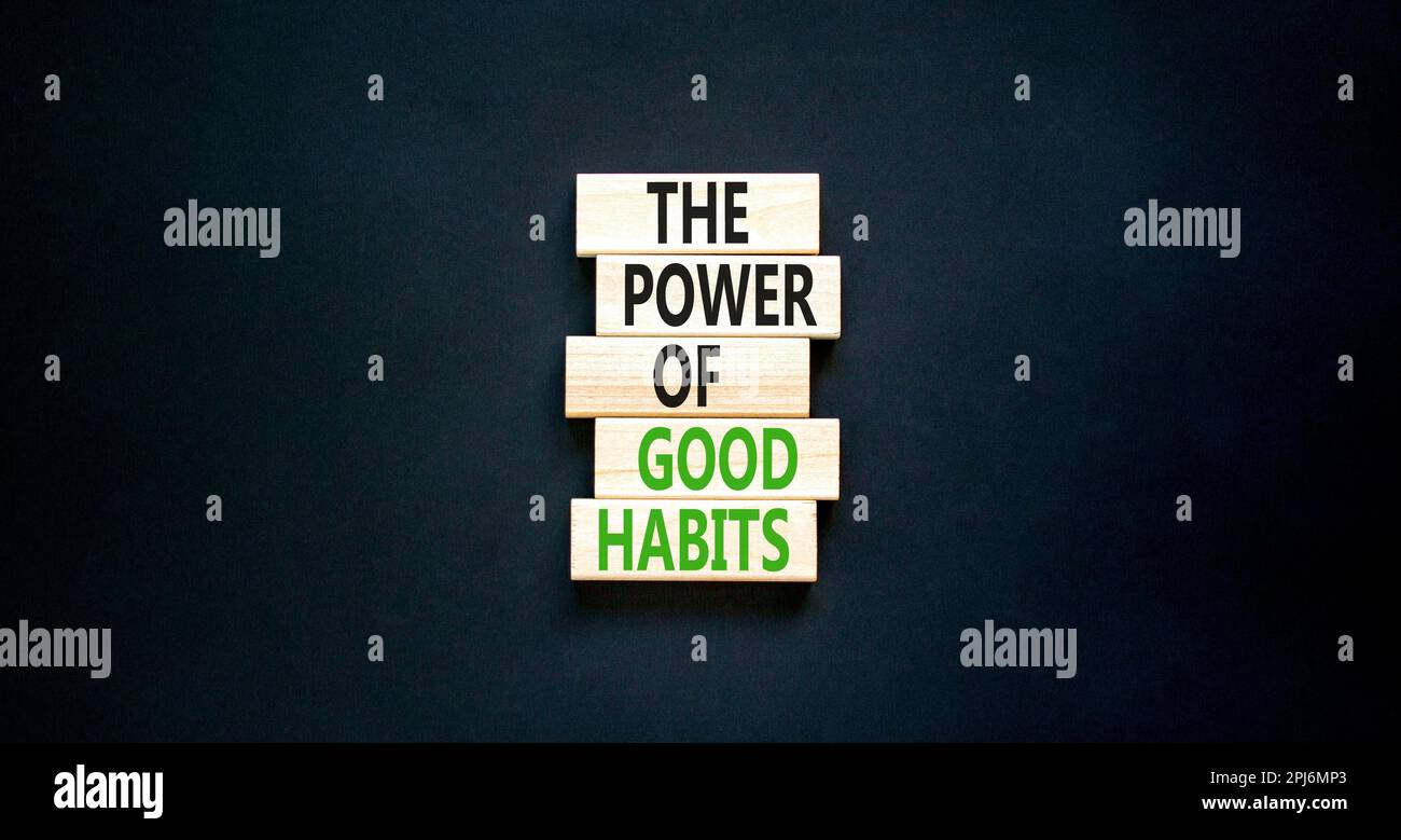 The power of good habits symbol. Concept words The power of good habits ...