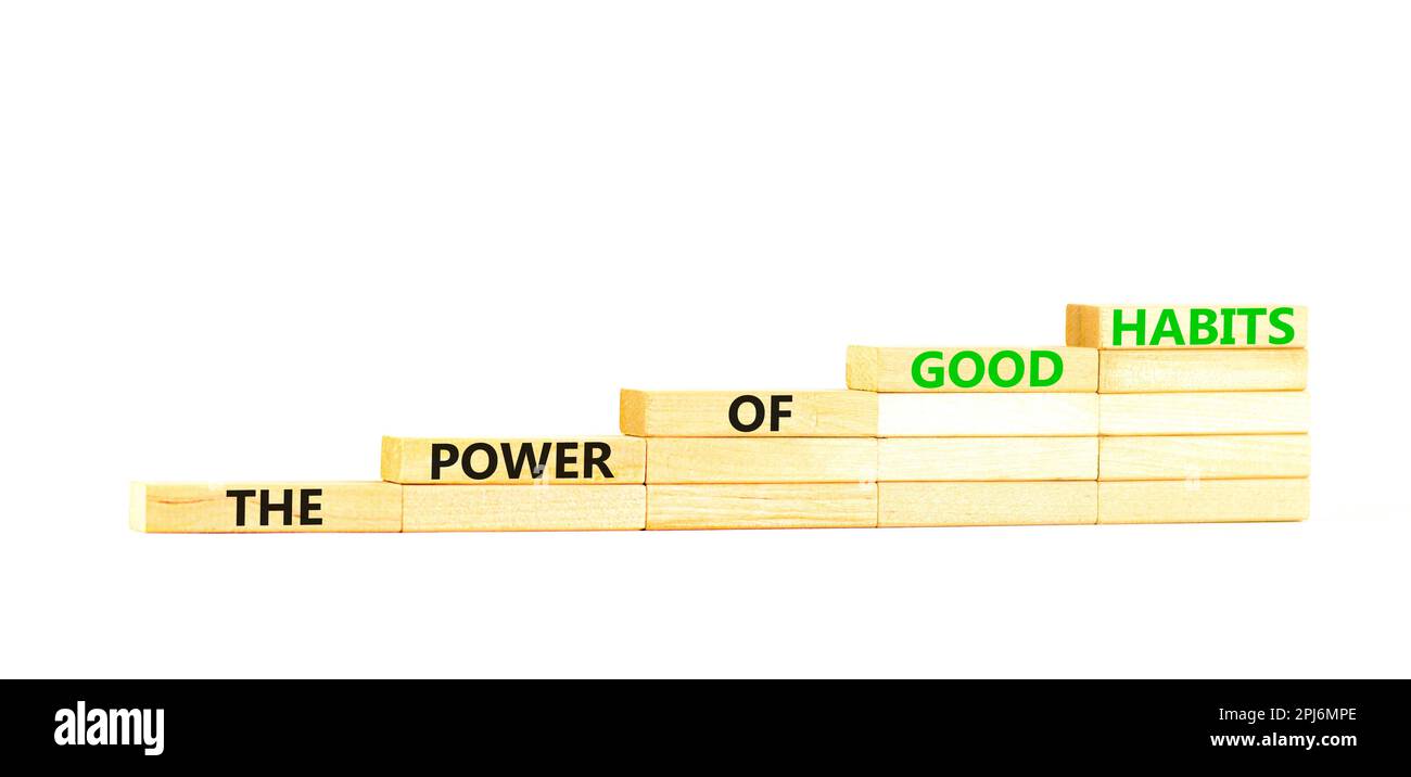 The power of good habits symbol. Concept words The power of good habits ...