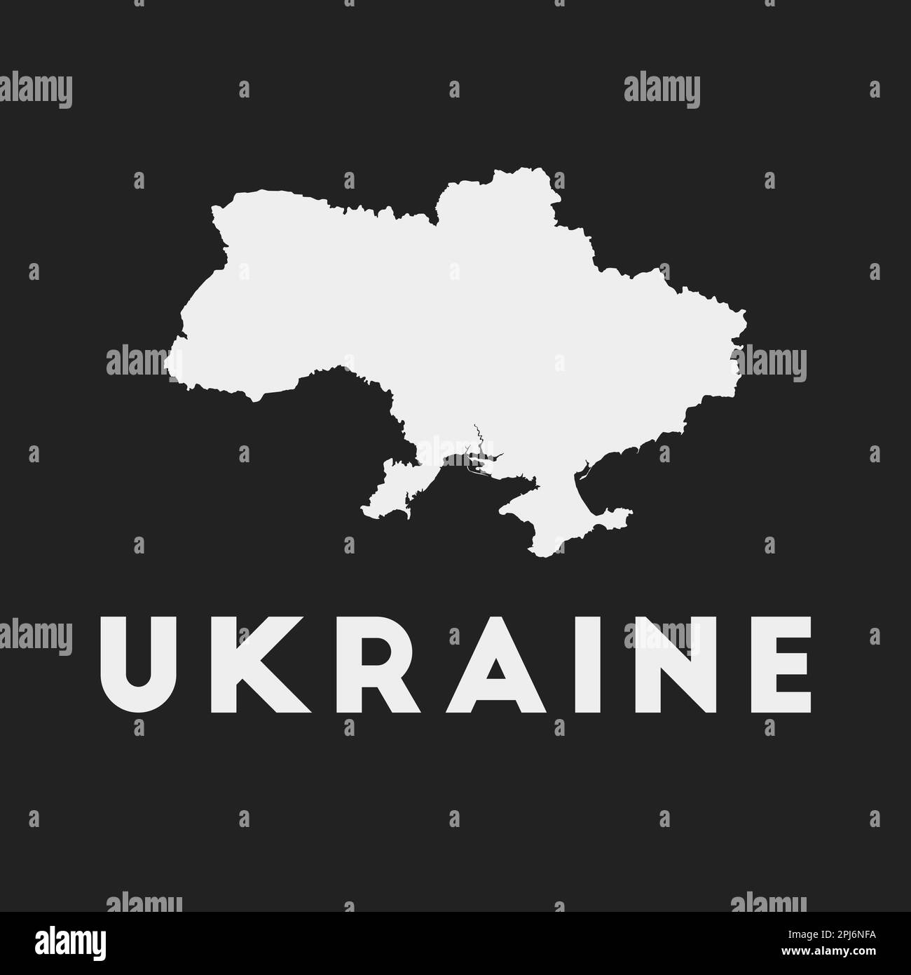 Ukraine icon. Country map on dark background. Stylish Ukraine map with ...