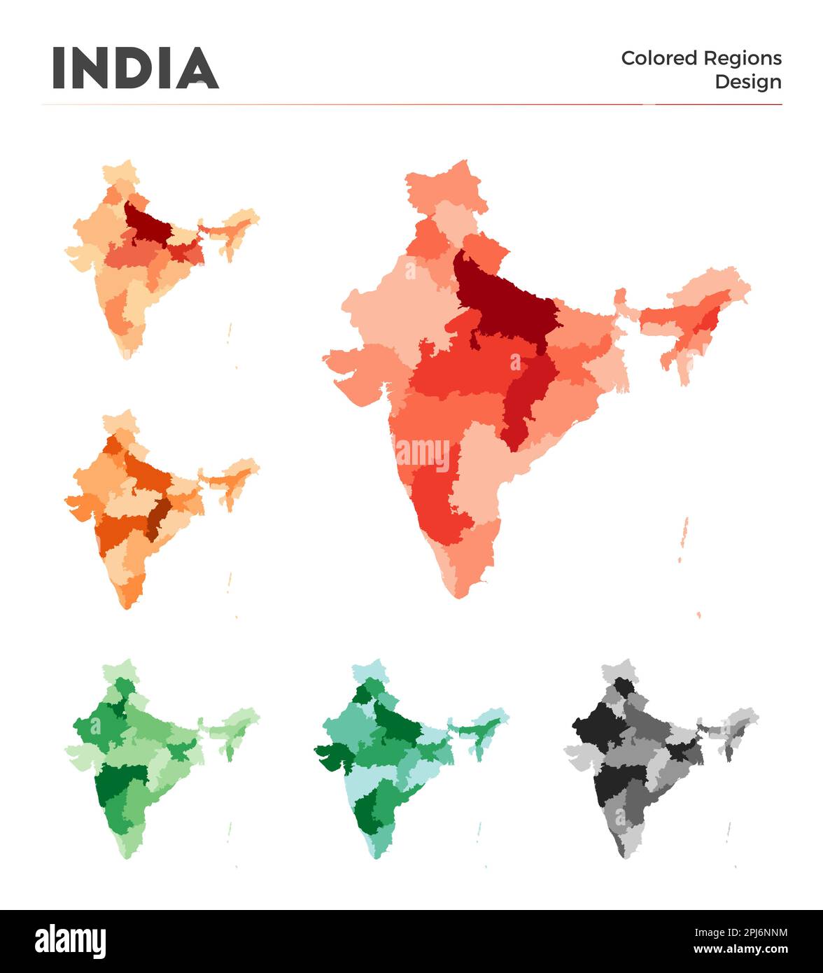 India map collection. Borders of India for your infographic. Colored ...
