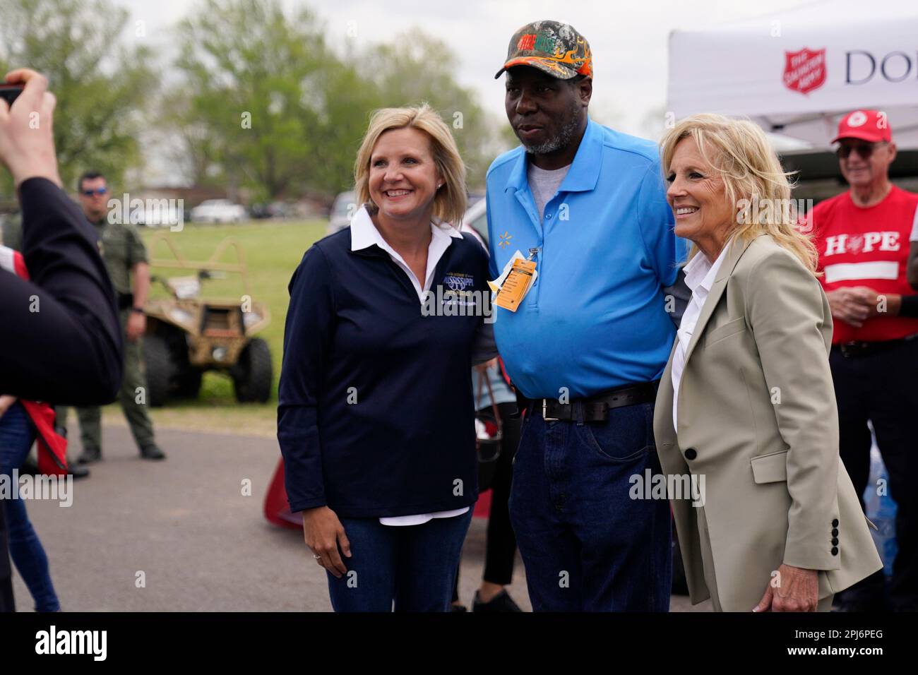 First lady Jill Biden and Elee Reeves, the wife of Mississippi Gov ...