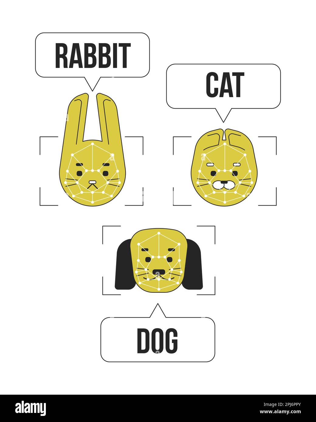 Ai Image Recognition Duo Color Line Concept Vector Spot Illustration Stock Vector Image And Art