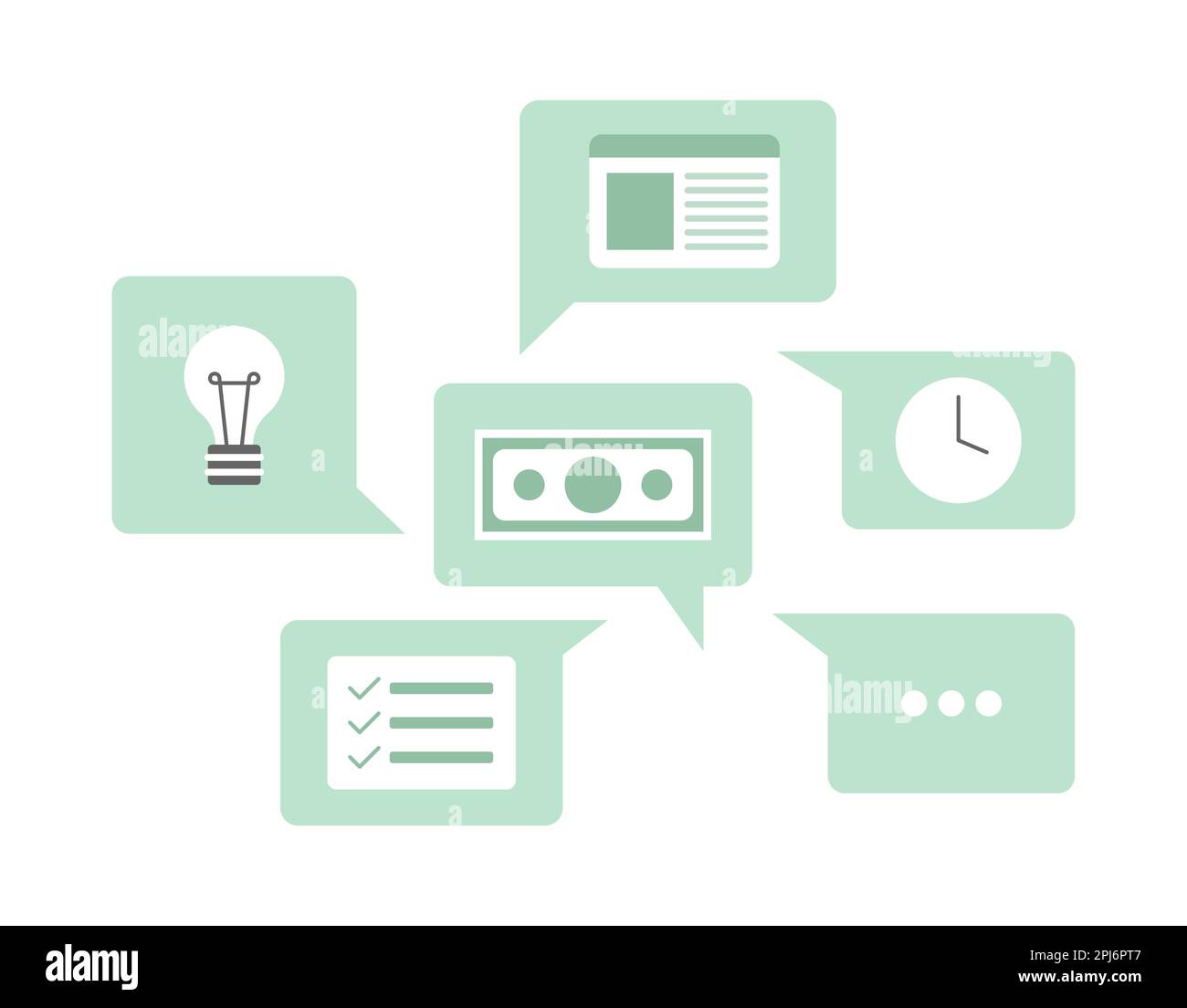 Digital animation multiple message icons hi-res stock photography and ...