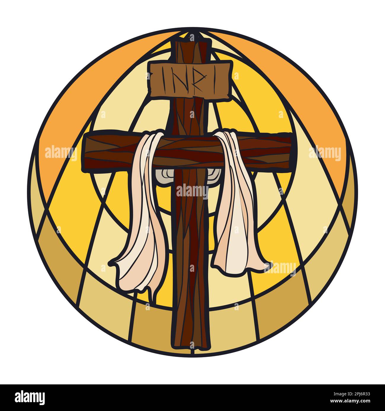 Outline cross cloth Stock Vector Images - Alamy