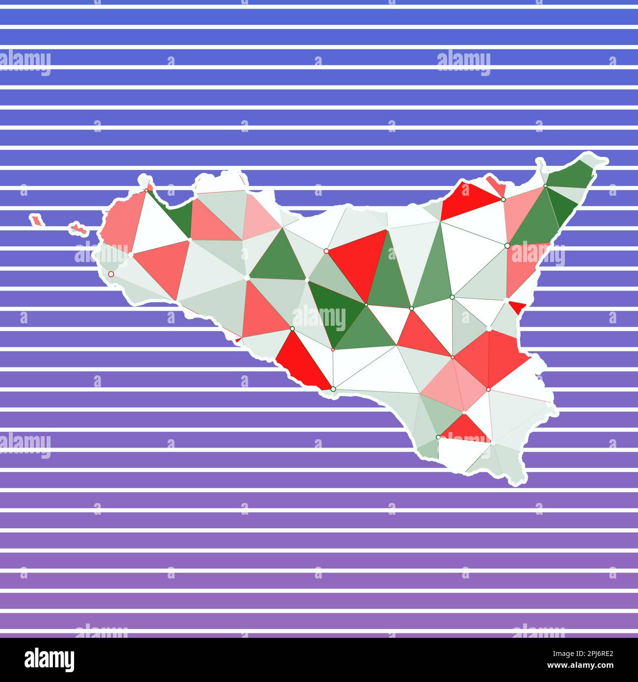 Sicilia vector illustration. Sicilia design on gradient stripes background. Technology, internet ...
