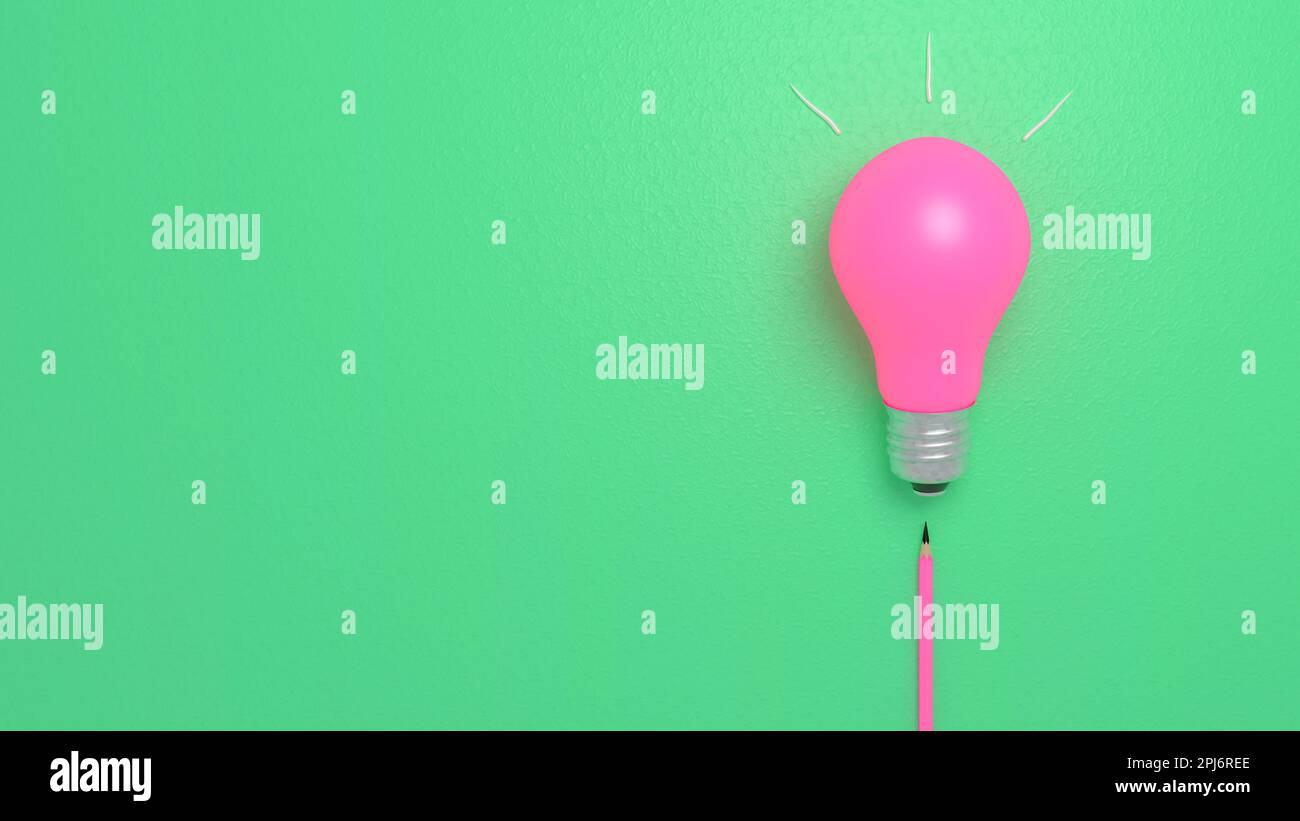 Incandescent light bulb with pink bulb and pencil-shaped switch string ...