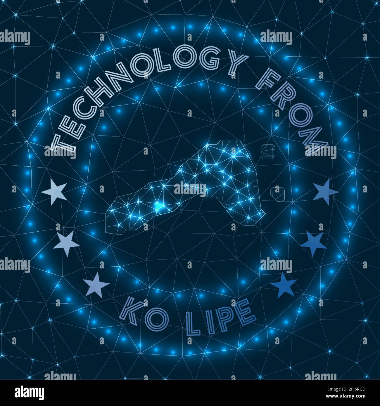 Technology From Ko Lipe. Futuristic geometric badge of the island ...