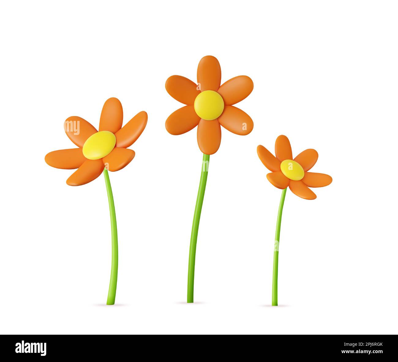 3d colorful daisy flower Stock Vector Image & Art - Alamy