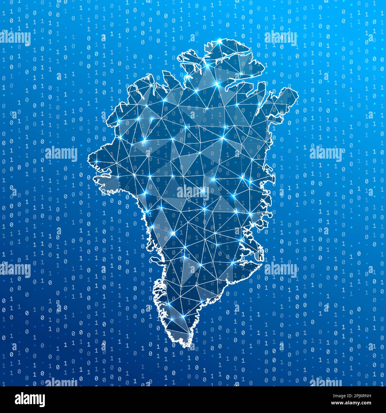 Network map of Greenland. Country digital connections map. Technology, internet, network ...