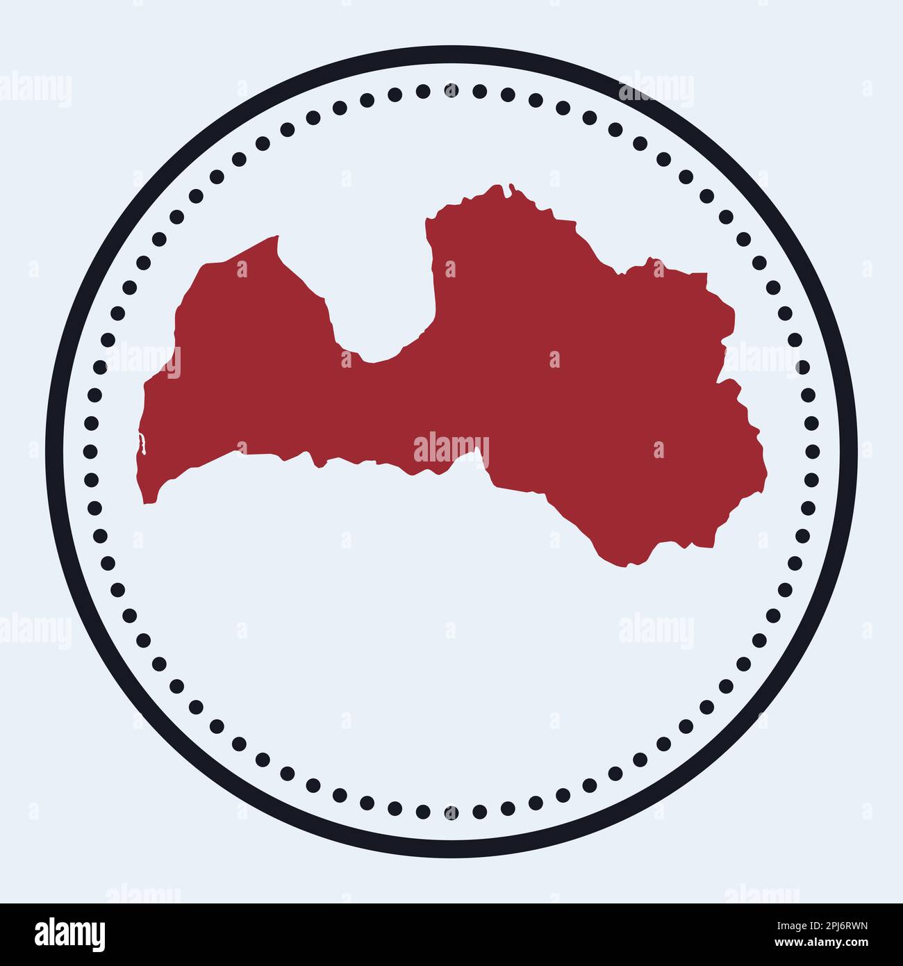Latvia round stamp. Round logo with country map and title. Stylish ...