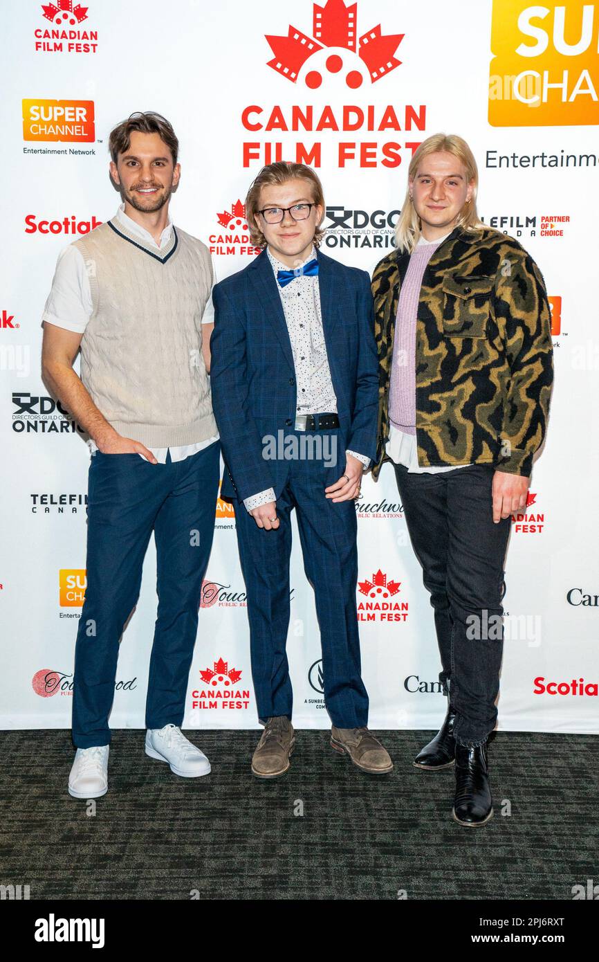 Toronto, Canada. 30th Mar, 2023. Simon Paluck, Gage Arbuthnot and Caleb ...