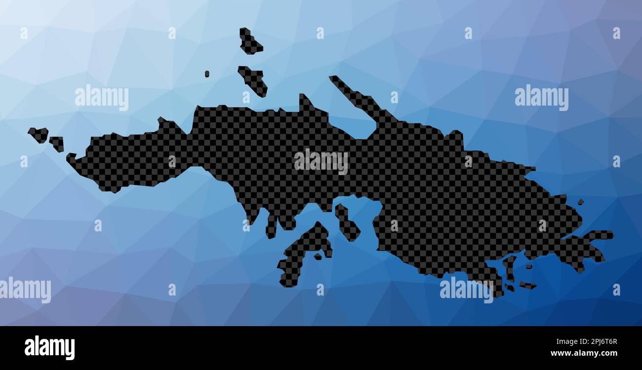 Saint Thomas geometric map. Stencil shape of Saint Thomas in low poly ...