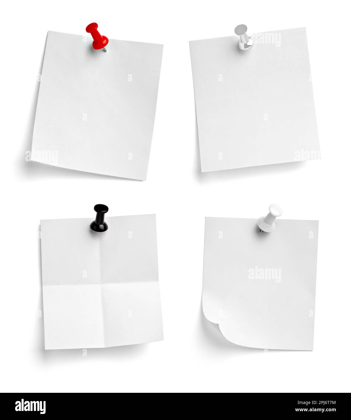 note paper push pin message red white black Stock Photo - Alamy