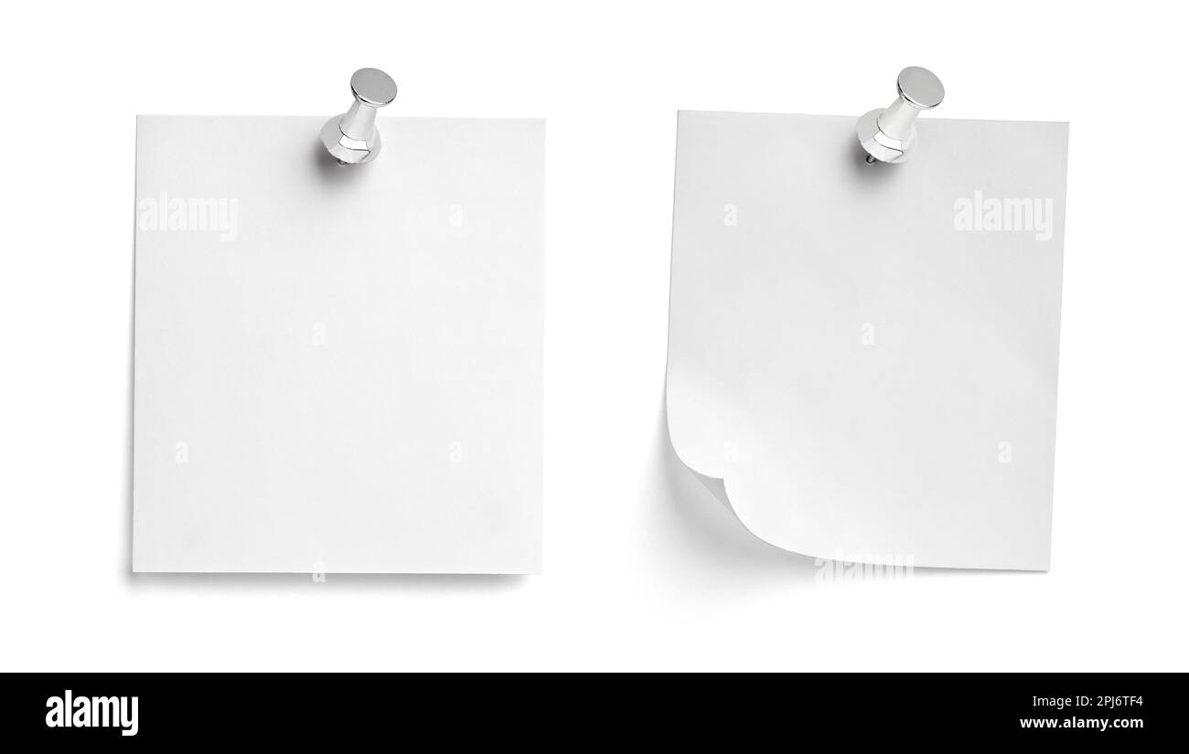 note paper push pin message red white black Stock Photo - Alamy