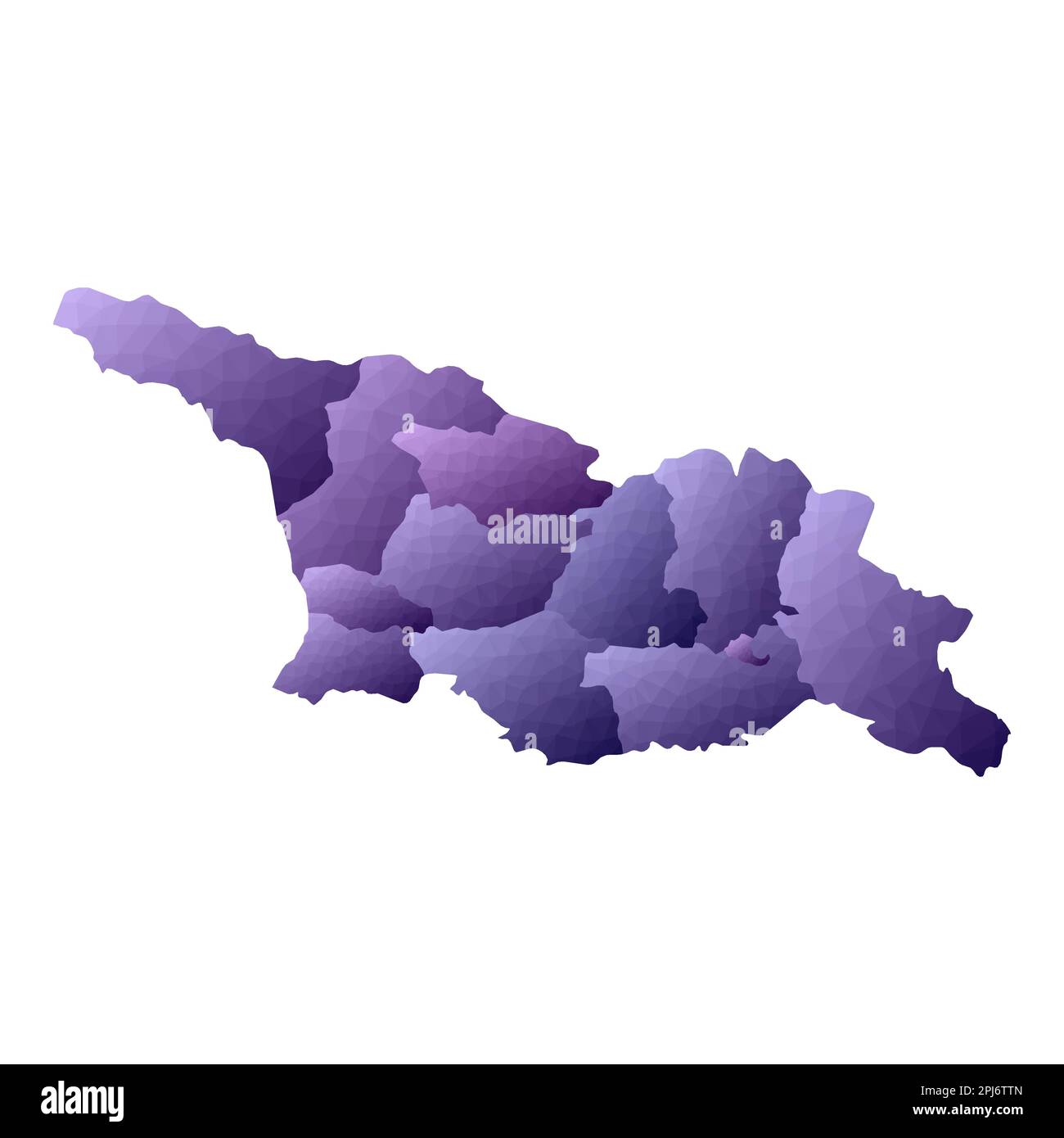 Georgia map. Geometric style country outline. Magnetic violet vector ...