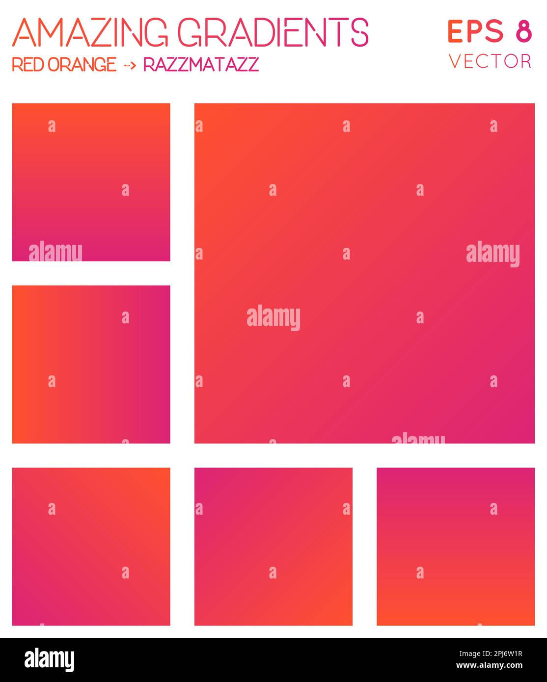 Colorful gradients in red, orange, and razzmatazz color tones. Actual ...