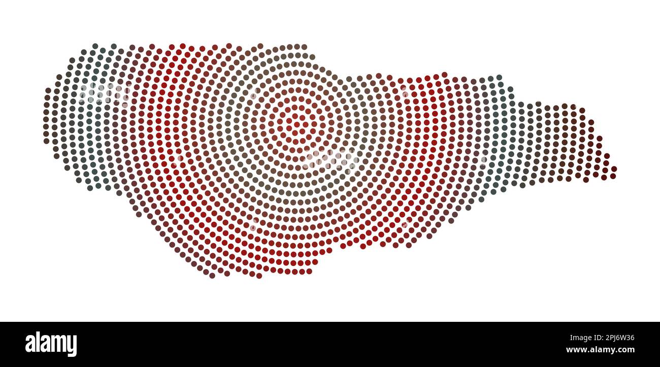 Buck Island Reef dotted map. Digital style shape of Buck Island Reef ...