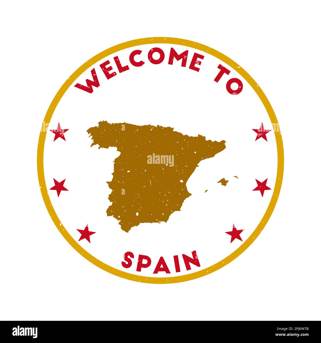 Welcome spain stamp round Stock Vector Images - Alamy