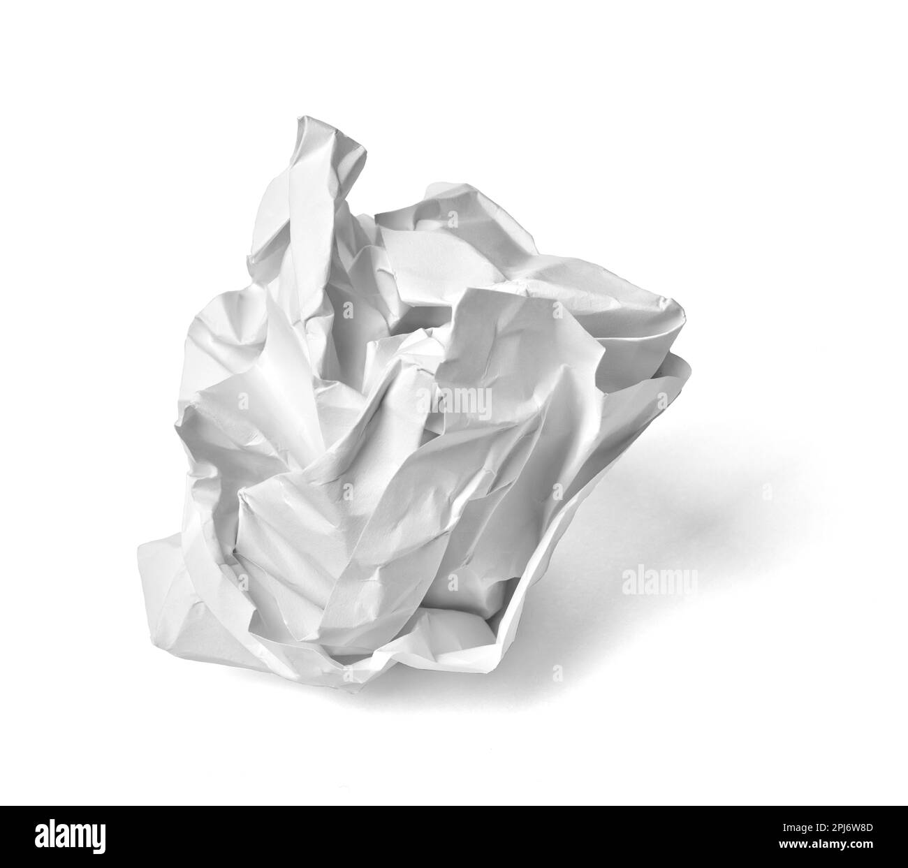 close up of a paper ball trash on white background Stock Photo - Alamy