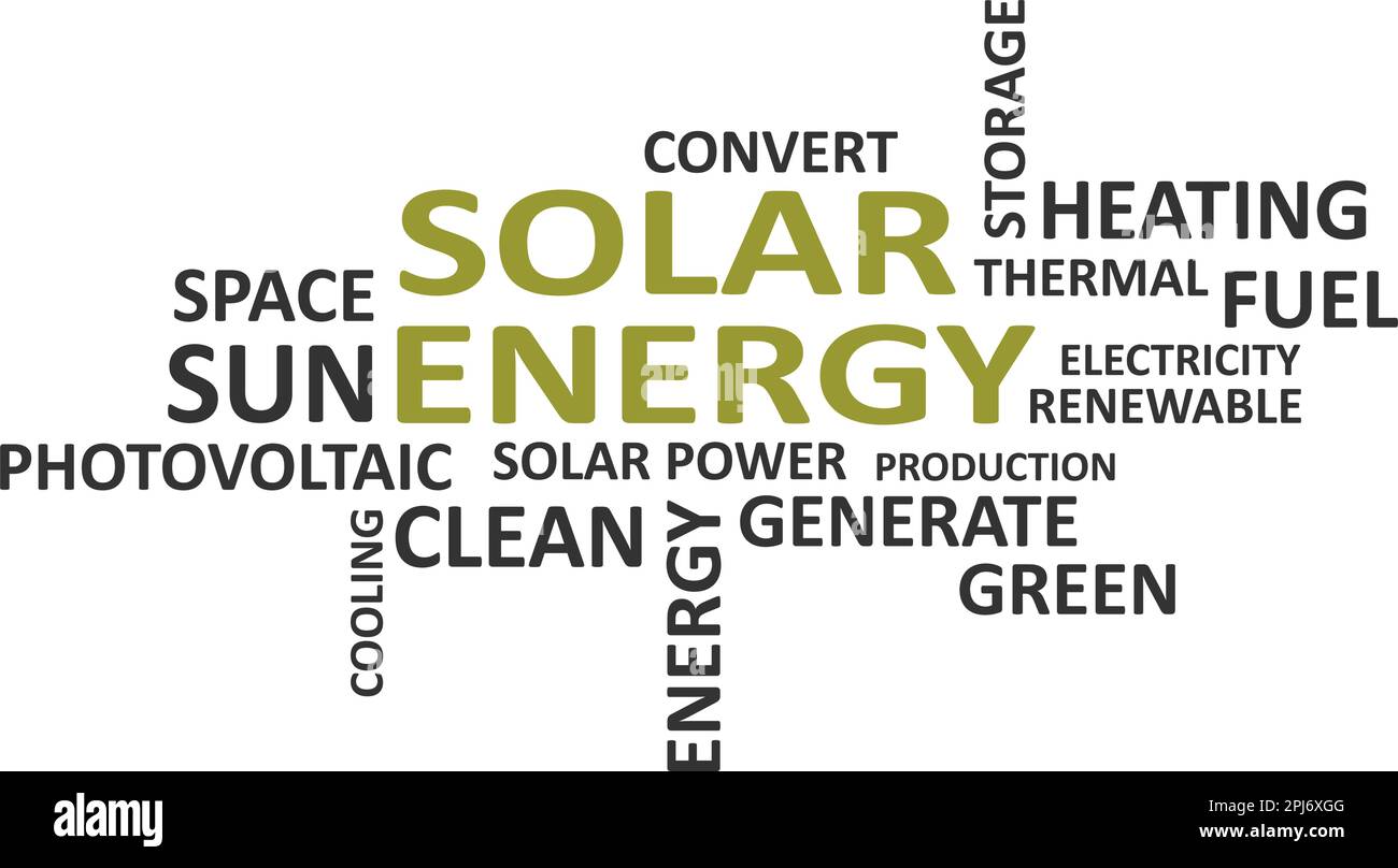 word cloud - solar energy Stock Vector Image & Art - Alamy