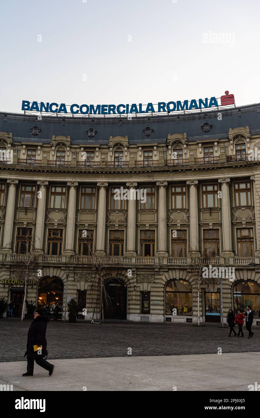 Historic building architecture in Bucharest, Romania, 2022 Stock Photo ...