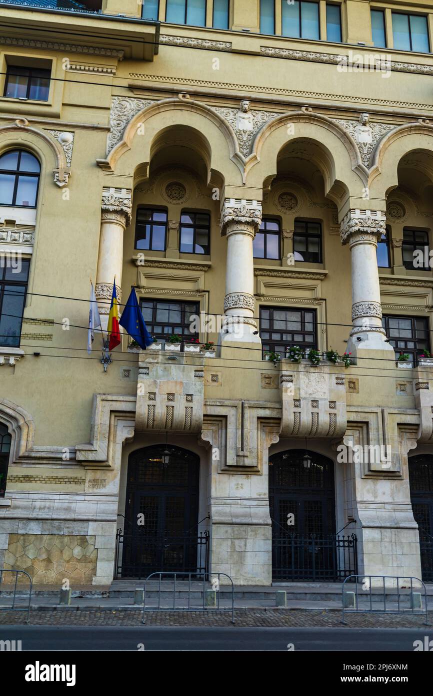Historic building architecture in Bucharest, Romania, 2022 Stock Photo ...