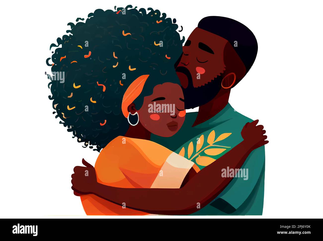 sticker cartoon style couple in love isolated on white background . Cartoons flat vector ...