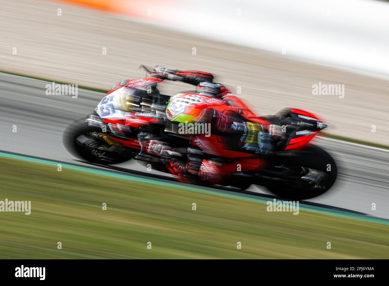 Yari Montella from Italy of Barni Spark Racing team with Ducati ...