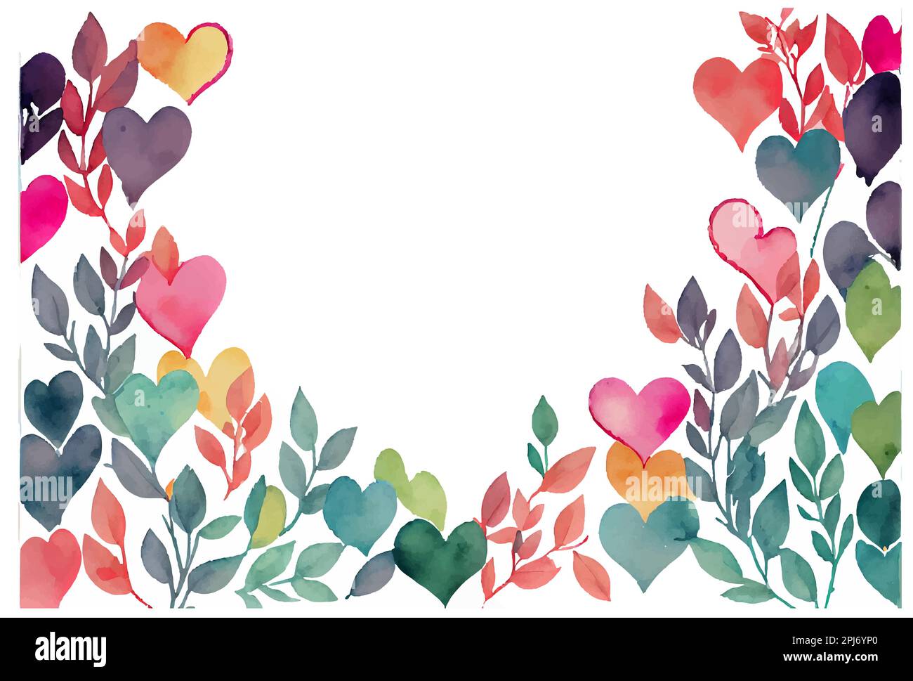 sticker cartoon style heart shape frame isolated on white background ...