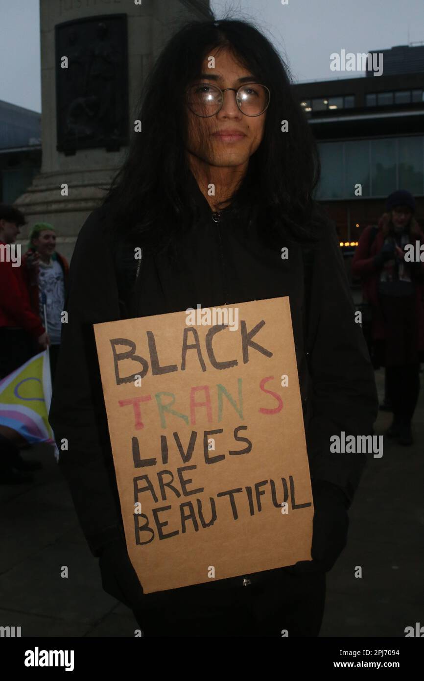 Newcastle upon Tyne, UK, 31st March 2023, Transgender Day of Visibility ...
