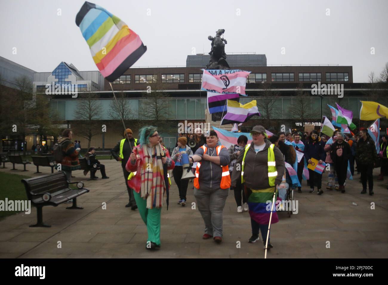 Newcastle upon Tyne, UK, 31st March 2023, Transgender Day of Visibility ...