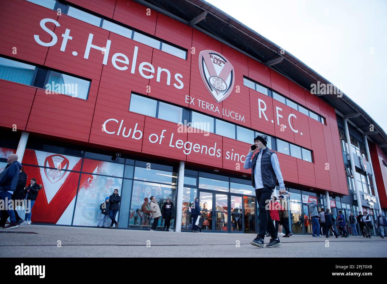 Fans outside the ground ahead of the Betfred Super League match at the ...