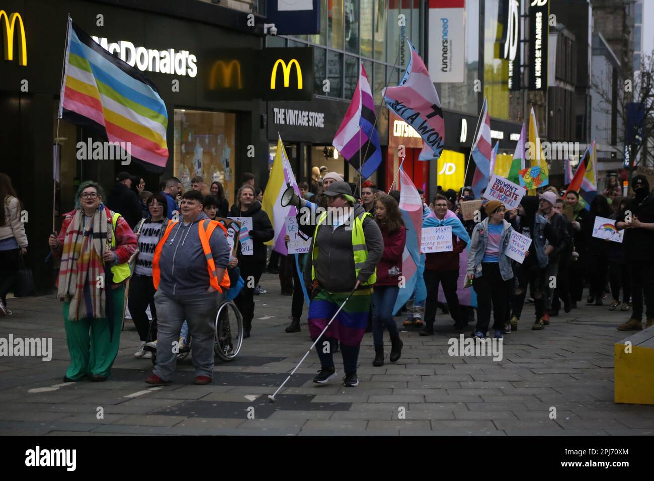 Newcastle upon Tyne, UK, 31st March 2023, Transgender Day of Visibility ...