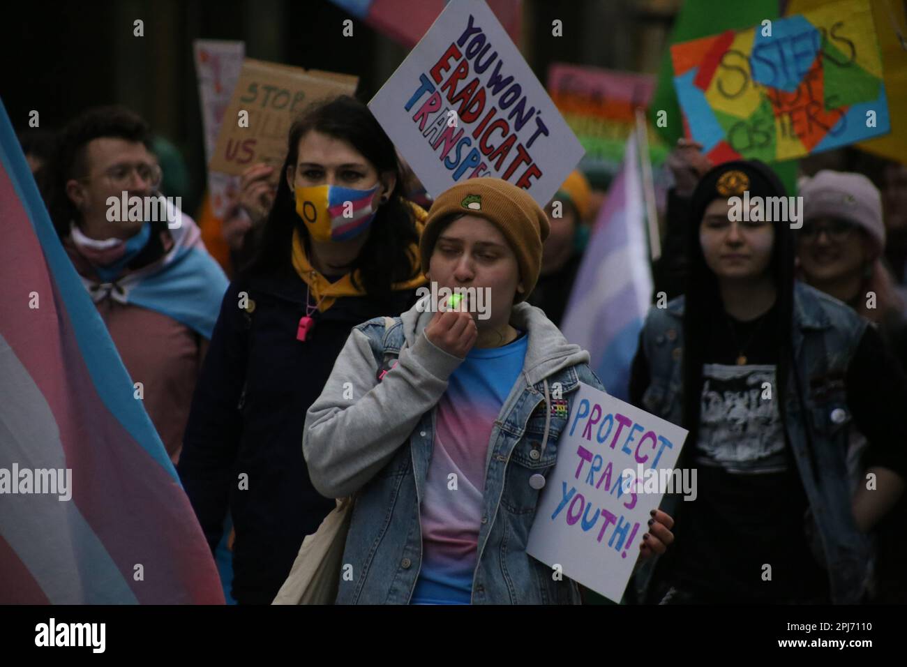 Newcastle upon Tyne, UK, 31st March 2023, Transgender Day of Visibility ...
