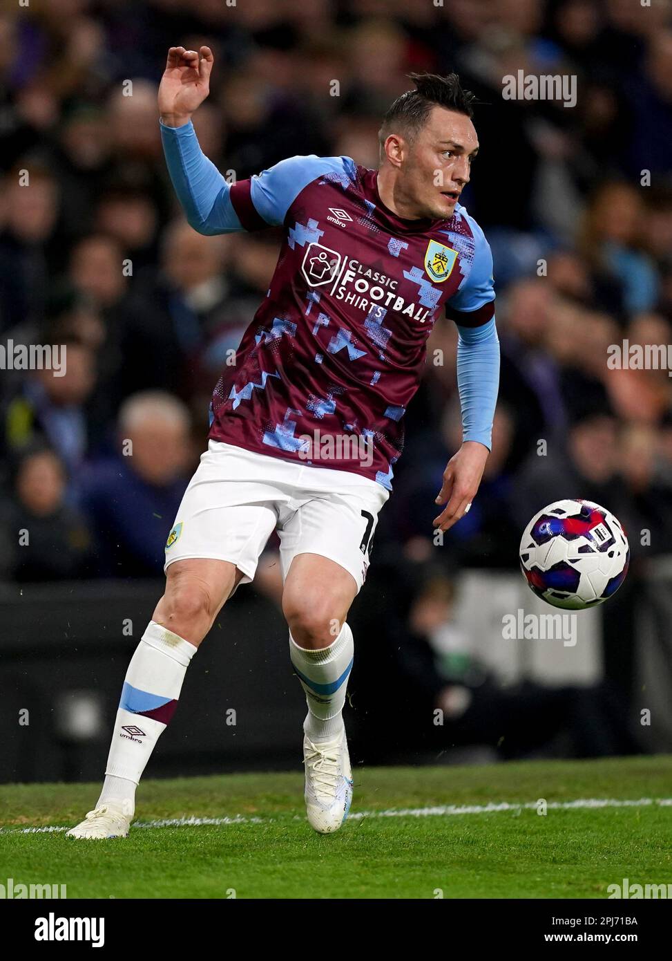 Burnley’s Connor Roberts in action during the Sky Bet Championship ...