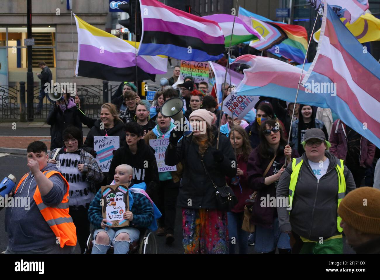 Newcastle upon Tyne, UK, 31st March 2023, Transgender Day of Visibility ...