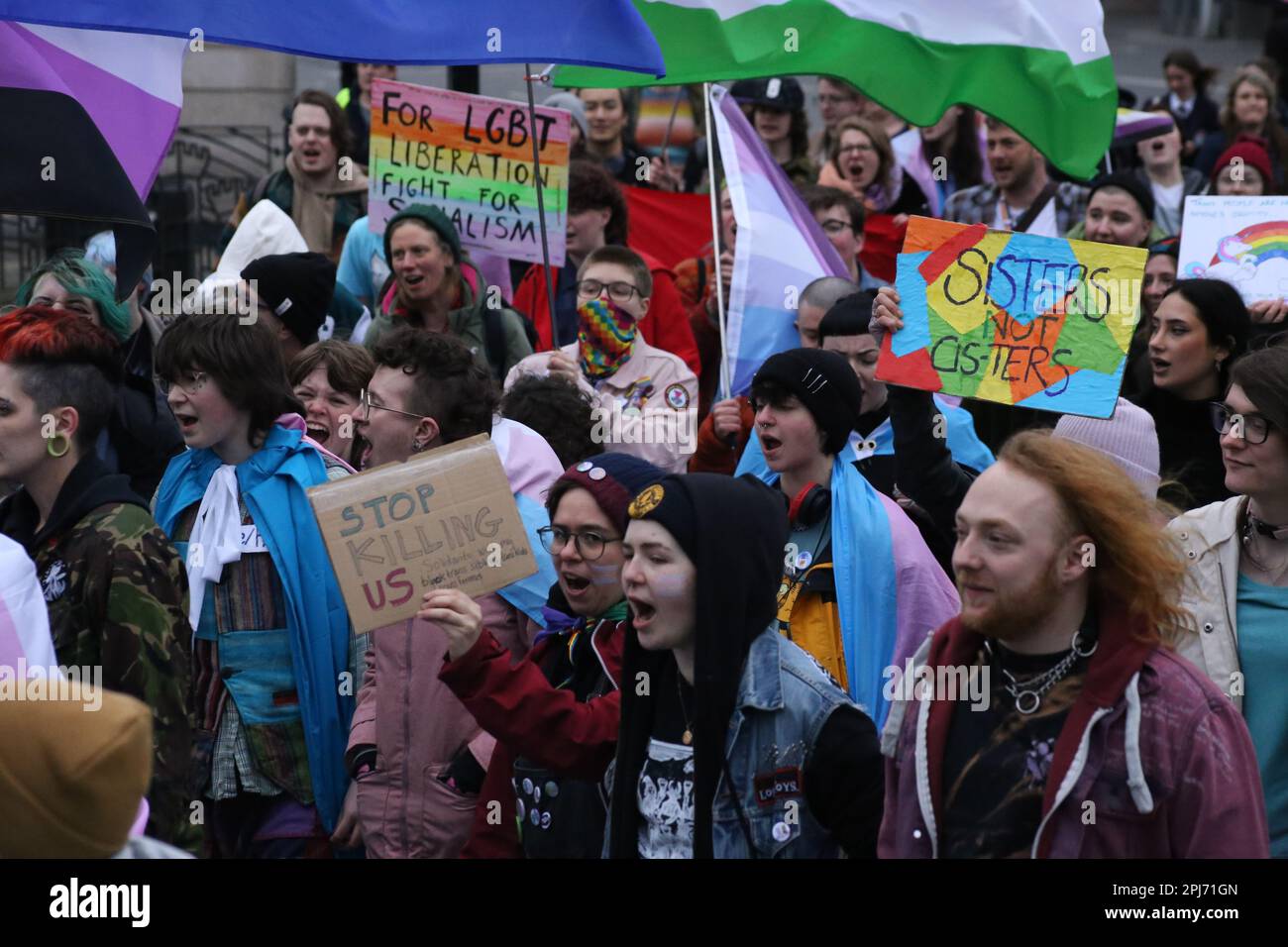Newcastle upon Tyne, UK, 31st March 2023, Transgender Day of Visibility ...